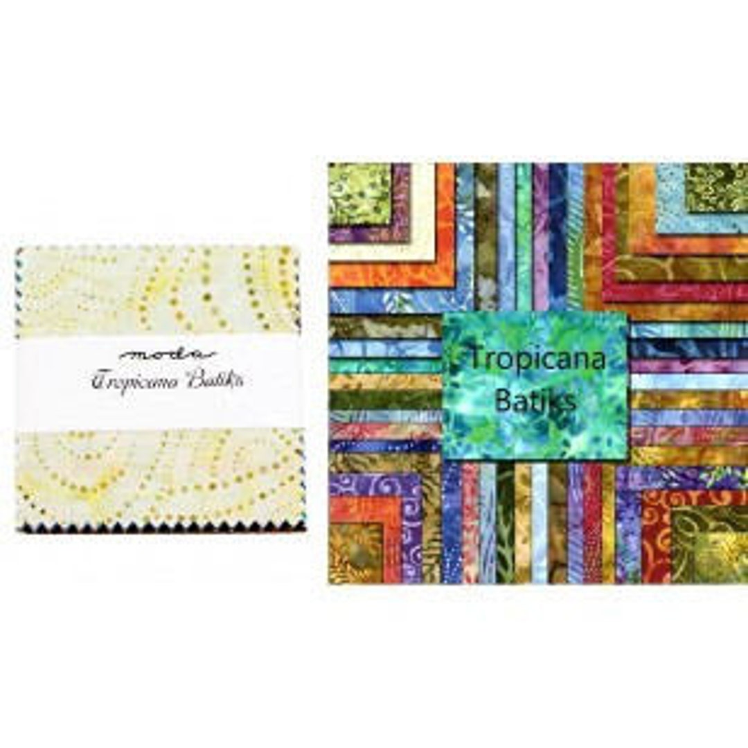Tropicana Batiks 5" Charm Pack by Moda Fabric 4141PP - Etsy