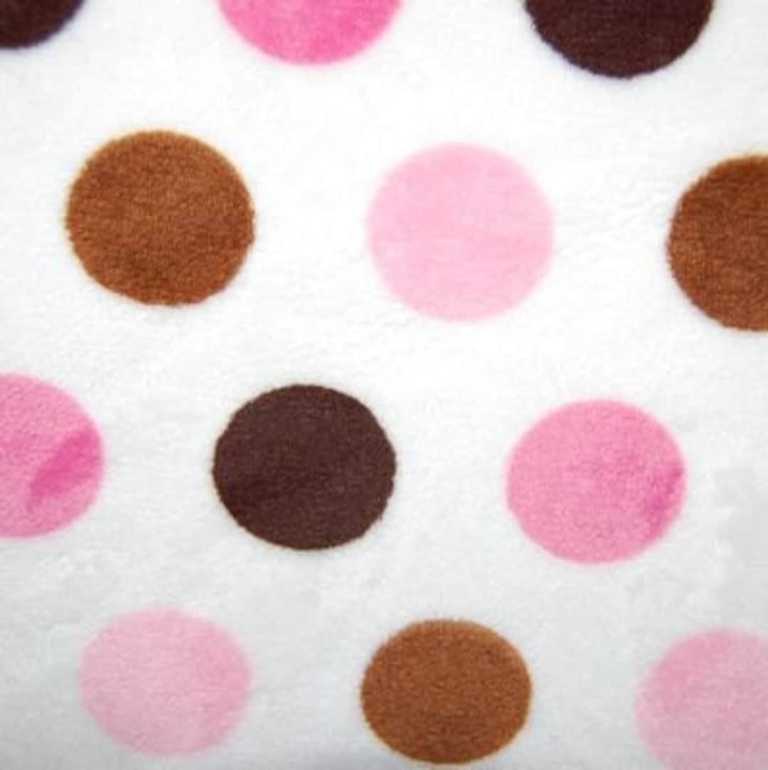 Jumbo Dot Cuddle Minky From Shannon Fabrics - Jumbo Mocha/pink - Etsy
