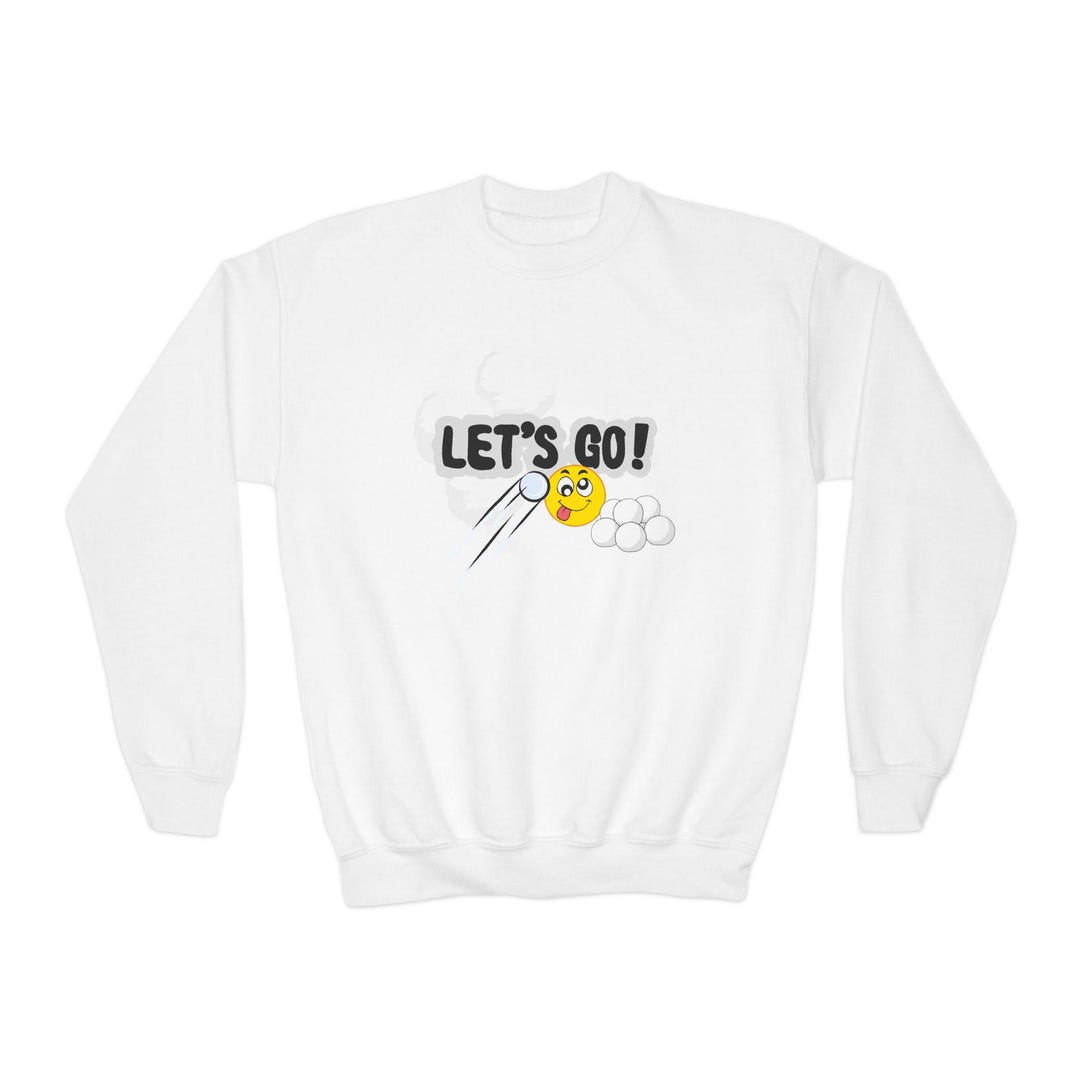 Let's Go! Smiley Volleyball Crewneck Sweatshirt | Youth Sports ...