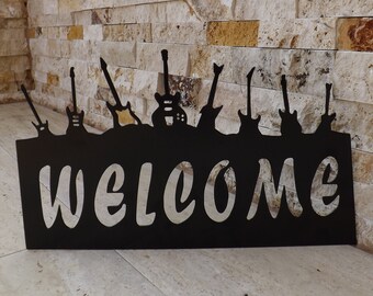 Rock and Roll Welcome Sign - Etsy