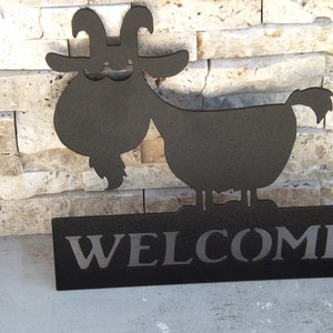 Goat Welcome Sign Silhouette Farmyard Metal Art 10 - Etsy