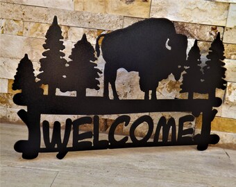 Metal Bison Sign - Etsy