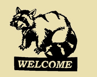 Raccoon Welcome Sign - Etsy