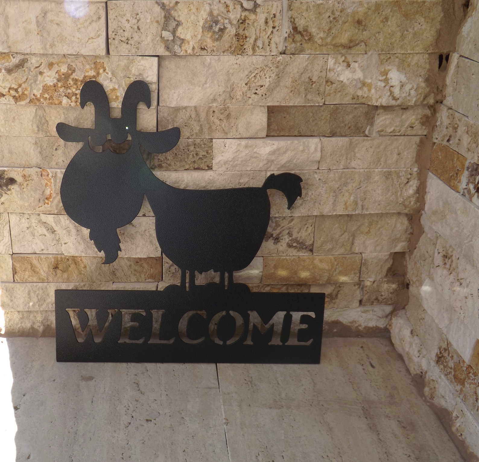 Goat Welcome Sign Silhouette Farmyard Metal Art 10 - Etsy