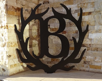 Wall Décor Antler Sign Welcome Sign Rustic Sign Deer Antler Sign ...