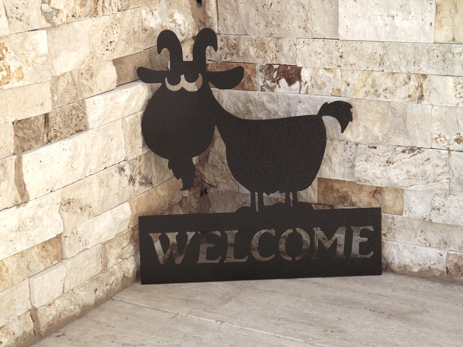 Goat Welcome Sign Silhouette Farmyard Metal Art 10 - Etsy