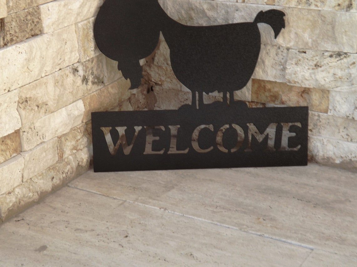 Goat Welcome Sign Silhouette Farmyard Metal Art 10 - Etsy