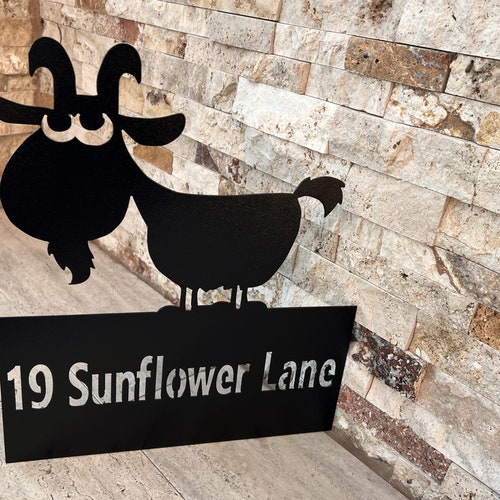 Goat Welcome Sign Silhouette Farmyard Metal Art 10 - Etsy