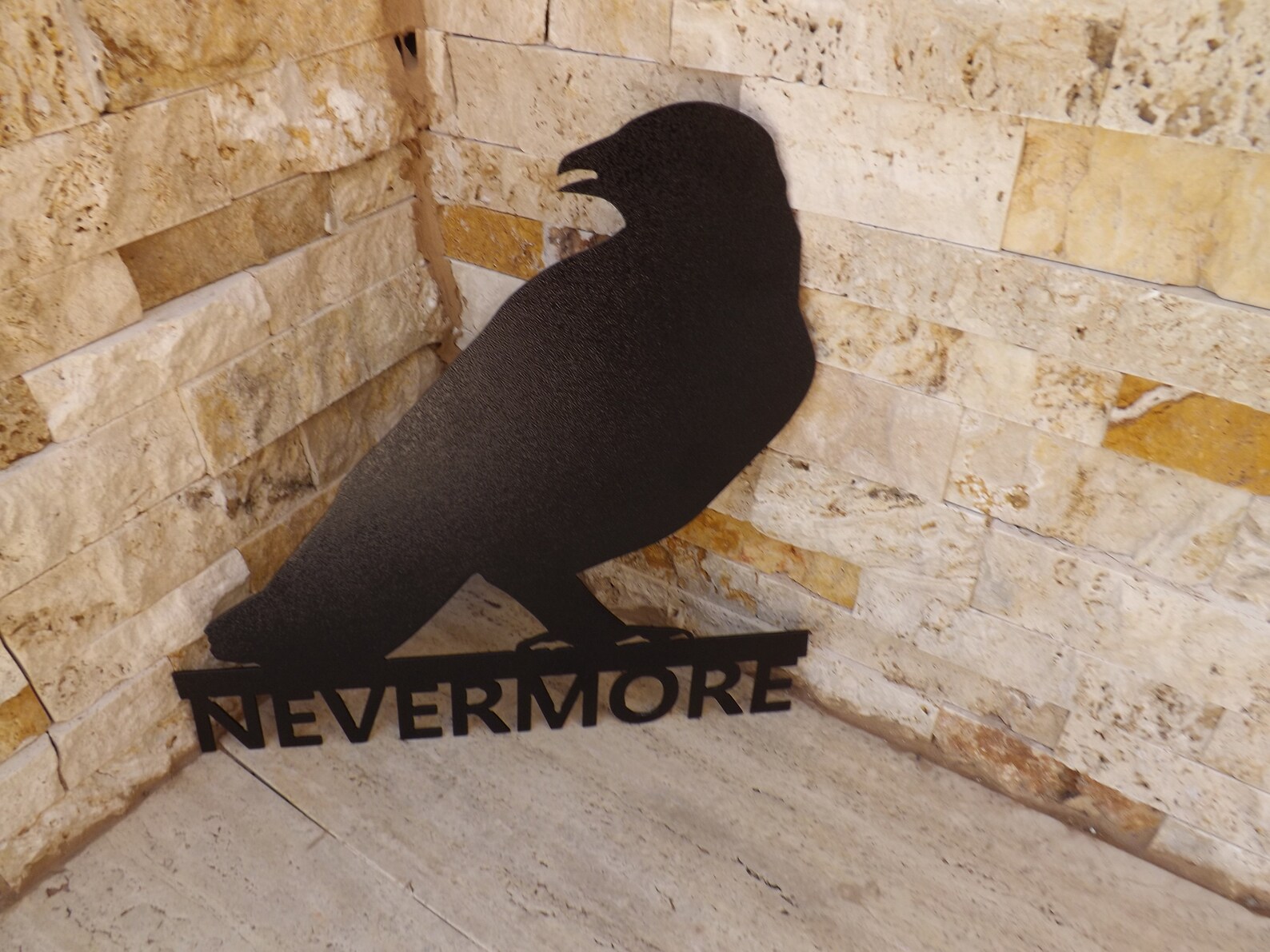 Nevermore Poe Raven Crow Macabre Metal Art Gothic Poem - Etsy