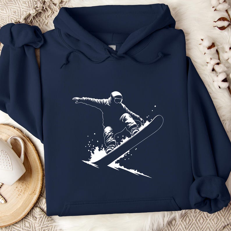 Snowboarder Hoodie - Unisex Snowboarding Winter Sports Hooded ...