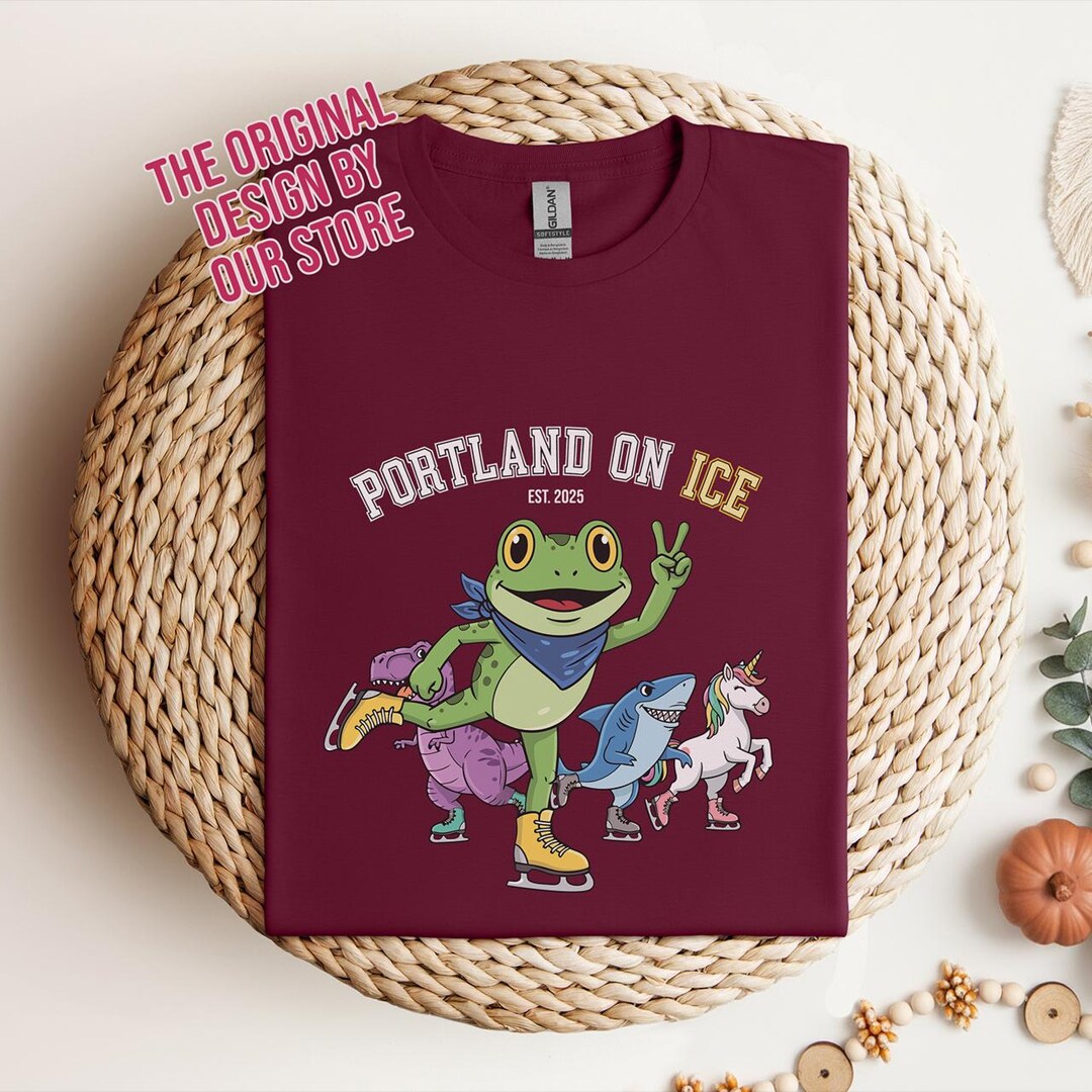 Portland Frog Tee: Funny Portland on I.C.E. Shirt, Portland Resist Meme ...