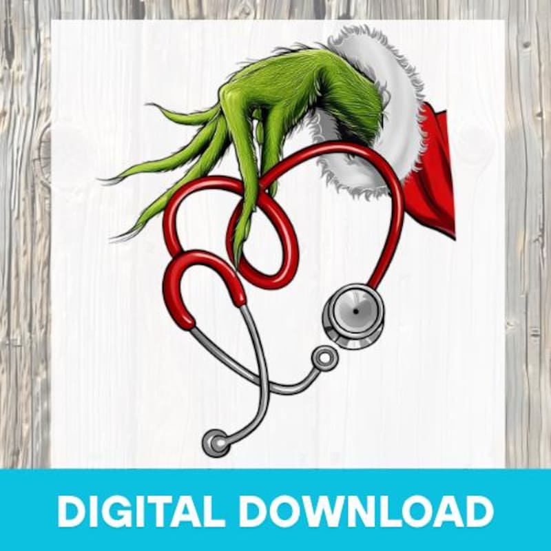 Grinch Hand With Bow - Etsy