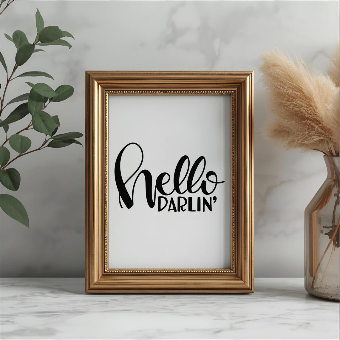 PNG | Hello Darlin' | Hand Lettering | Instant Download - Etsy