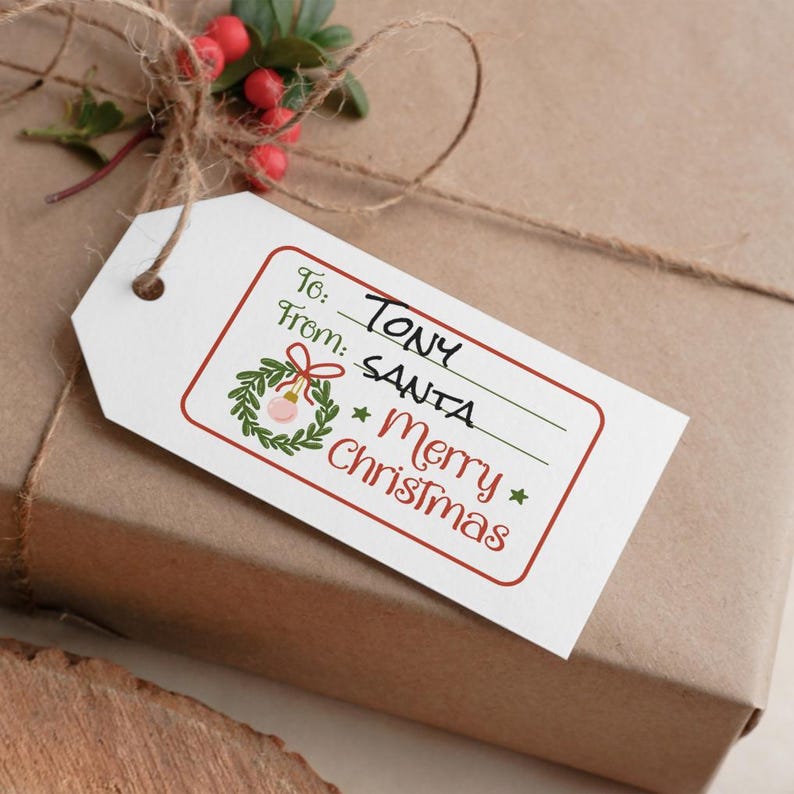 Personalized Christmas Gift Tag Stickers | Holiday Labels for Family ...