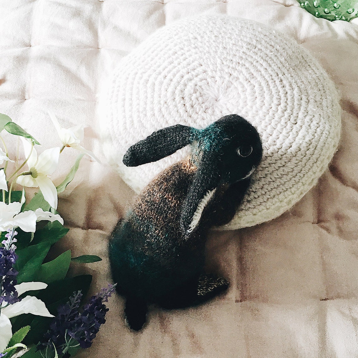 KNITTING PATTERN Black Otter Rex Rabbit - Etsy