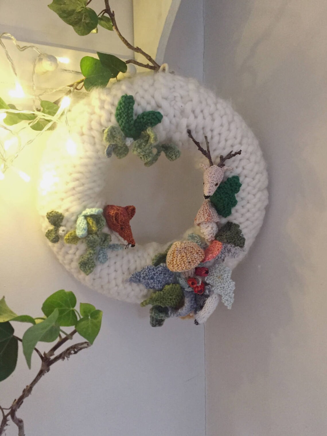 KNITTING PATTERN Woodland Wreath - Etsy