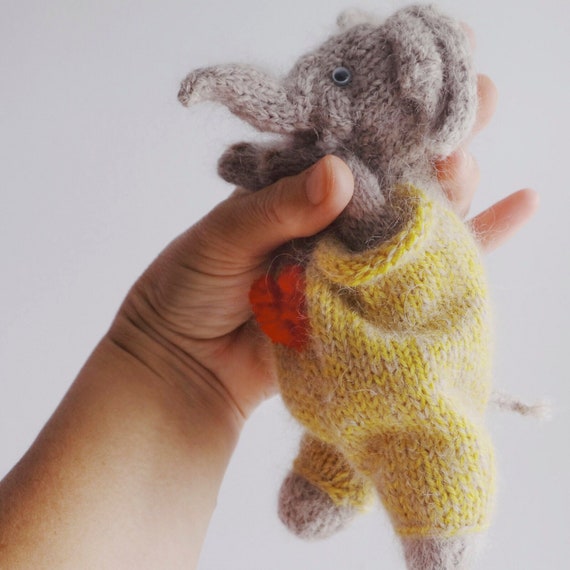 Baby Elephant EASY KNITTING PATTERN | Etsy