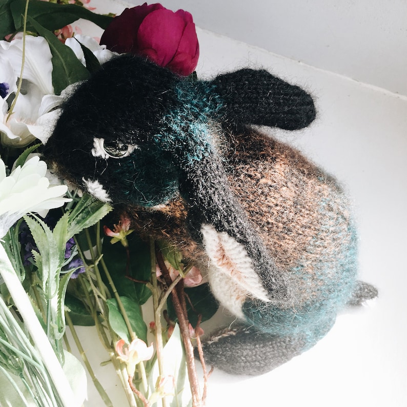 KNITTING PATTERN Black Otter Rex Rabbit - Etsy UK