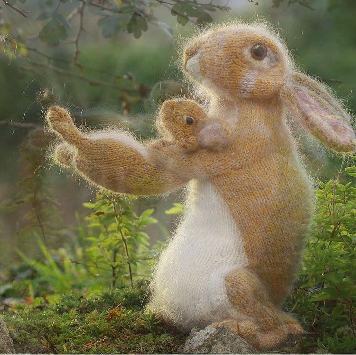 To the Moon and Back Hares KNITTING PATTERN - Etsy