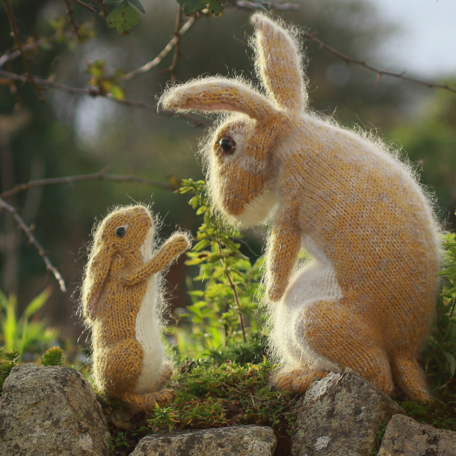 To the Moon and Back Hares KNITTING PATTERN | Etsy