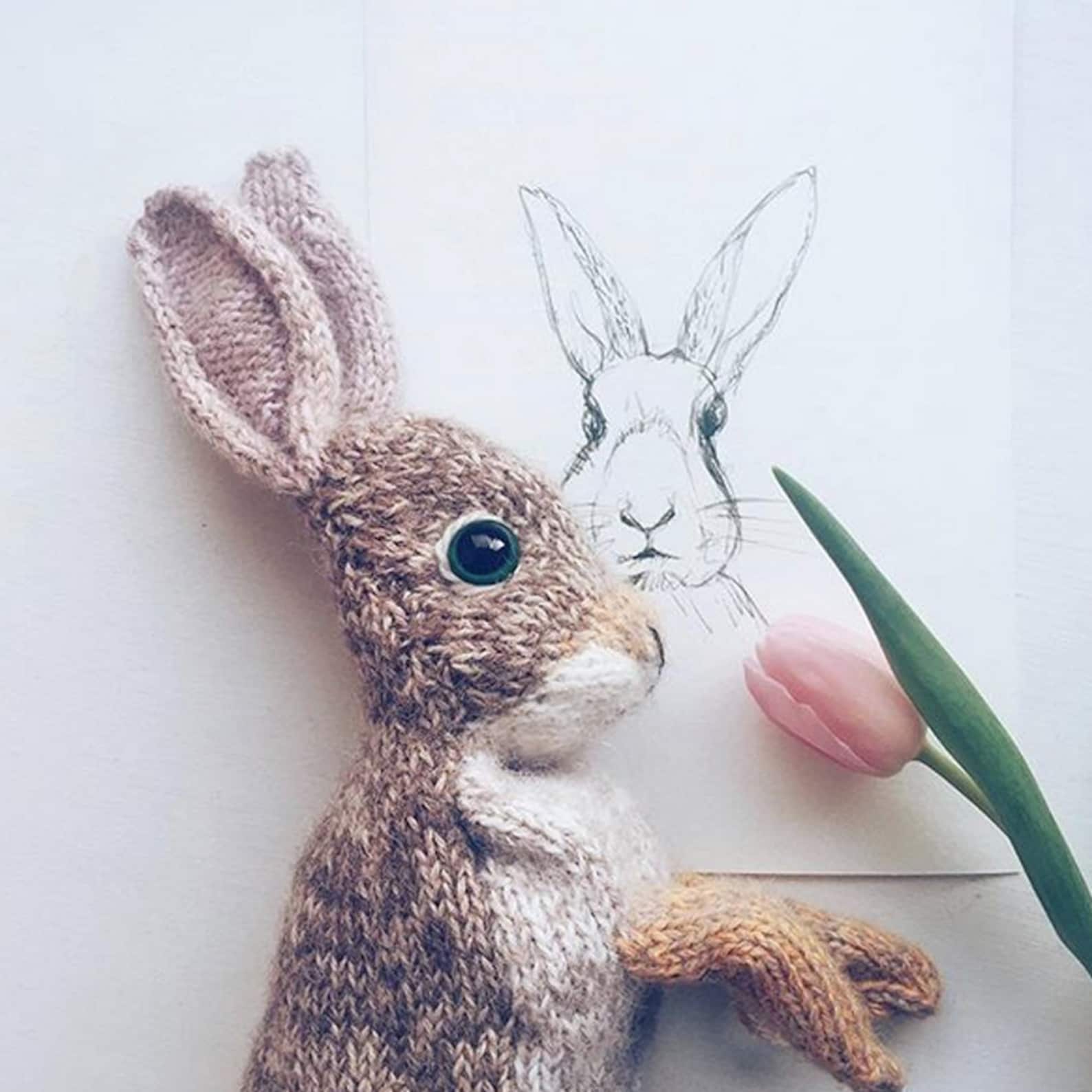 KNITTING PATTERN Rabbit - Etsy