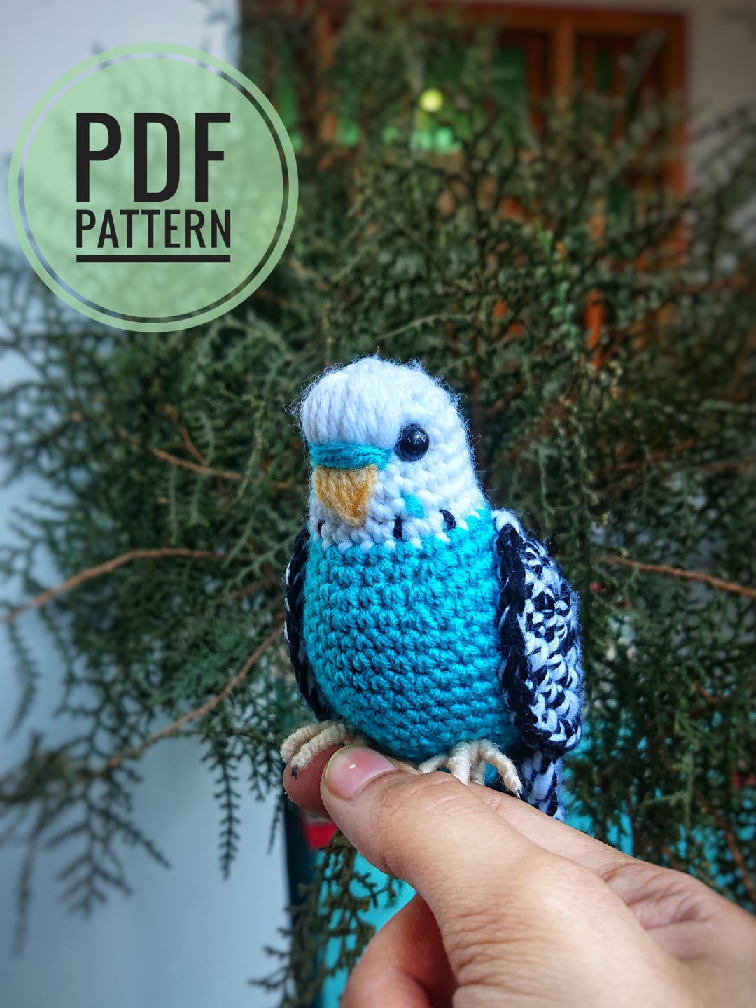 Crochet Budgie Pattern | Amigurumi Bird Pattern | Mini Parakeet Crochet ...