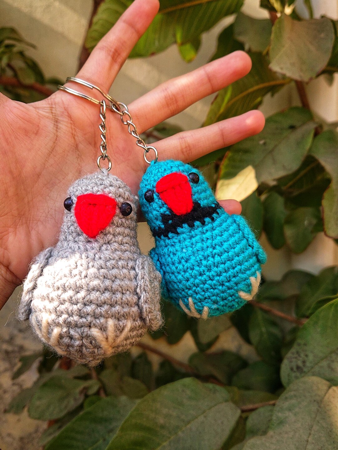 Custom Crochet Parrot Keychain | Personalized Bird Bag Charm ...