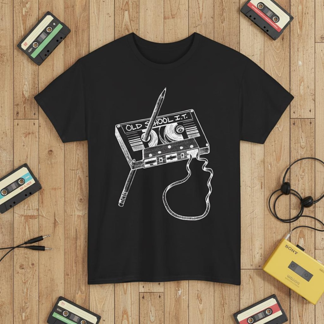 Old School Cassette Tape Shirt, Retro 80s 90s Mixtape Graphic Tee ...