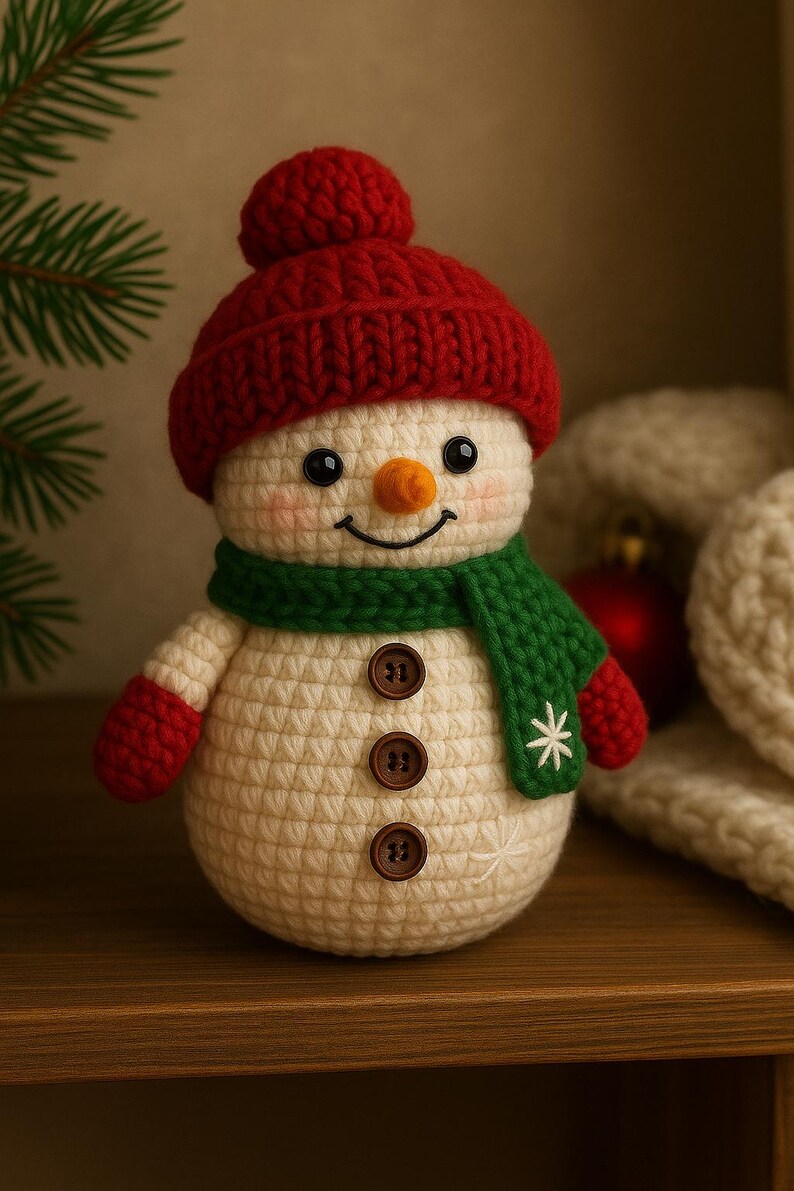Snowman Crochet Pattern: Amigurumi Christmas PDF Tutorial (digital ...