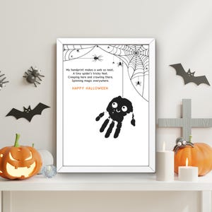 Spider Handprint Craft for Halloween – Halloween Handprint Art ...