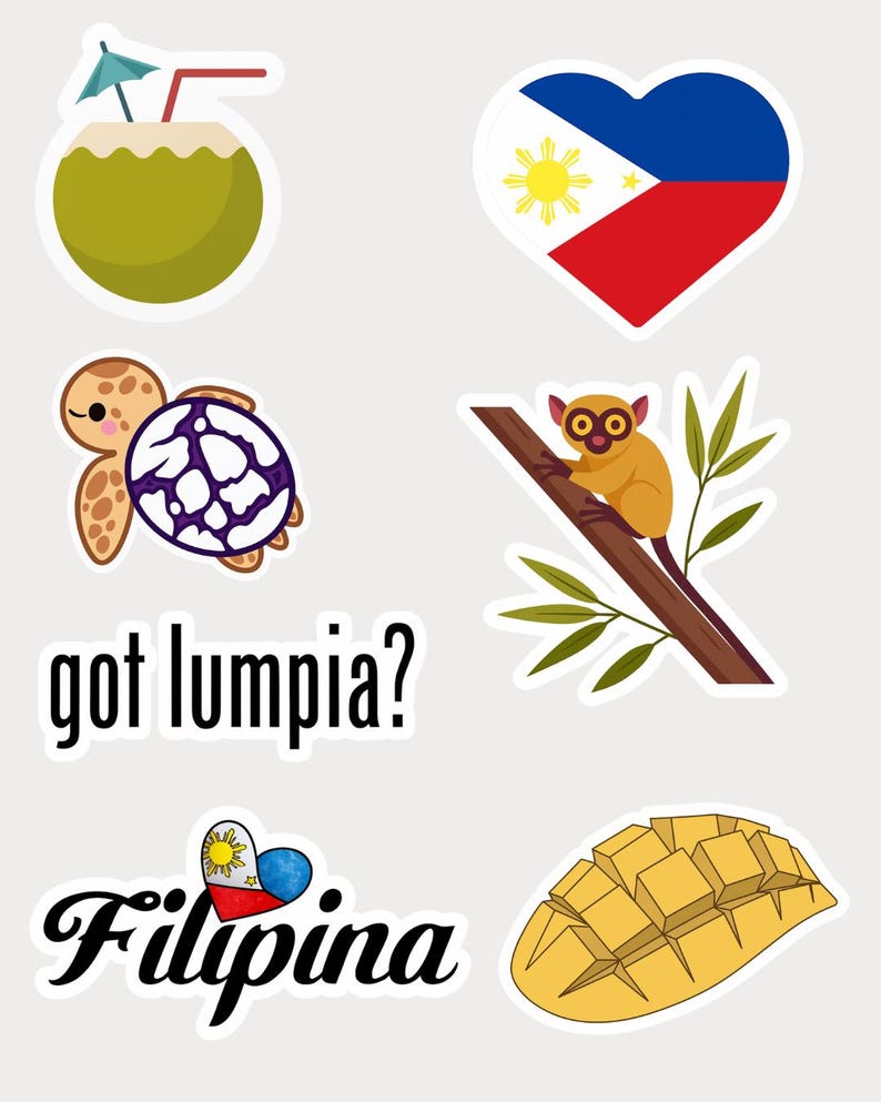 Philippines Sticker Pack | 50+ Filipino PNG Stickers | Landmarks, Food ...