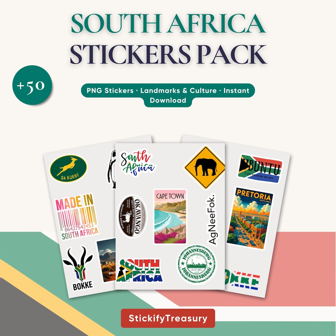 South Africa Sticker Pack – 50+ Digital Download Stickers, Culture ...
