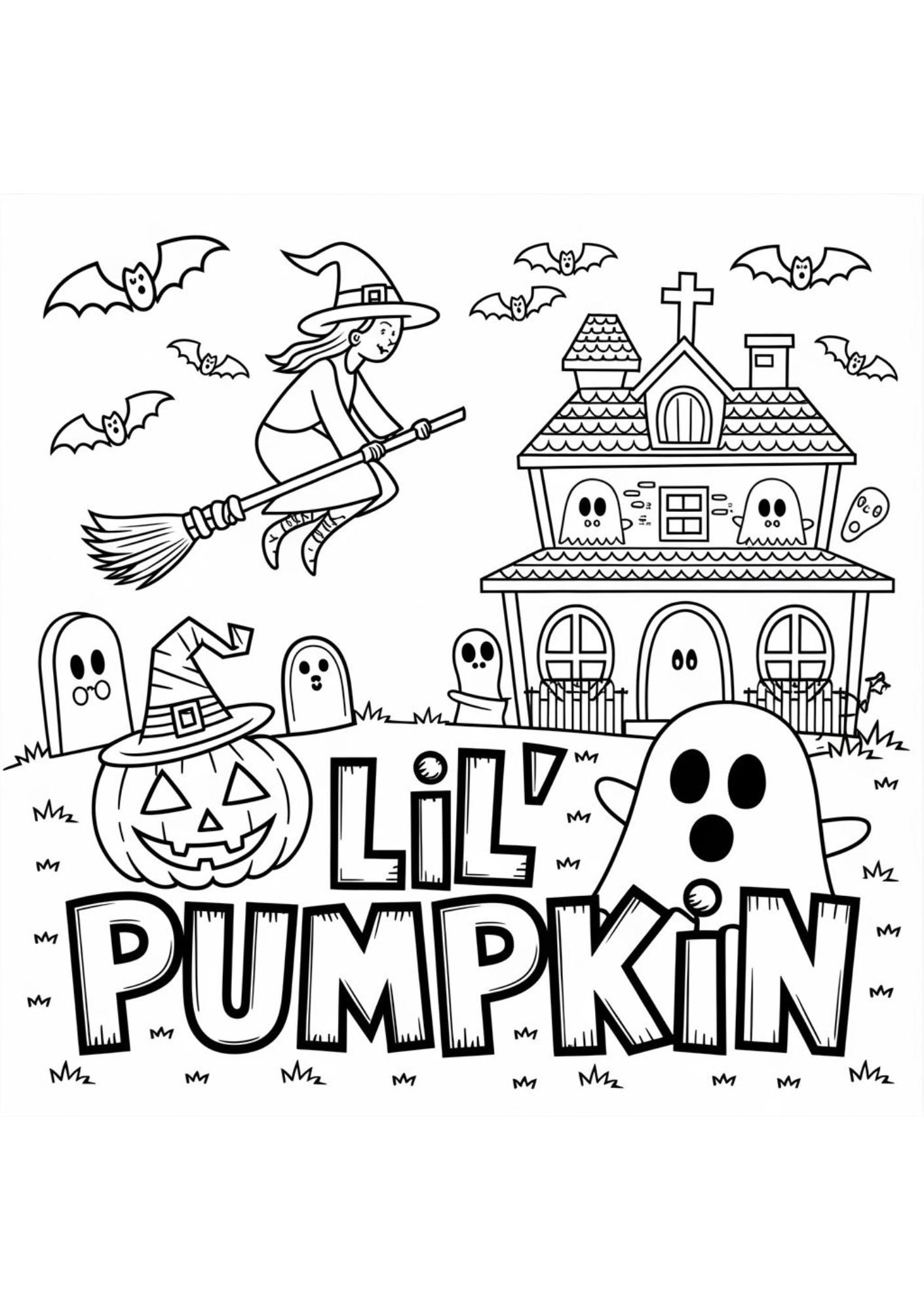 Halloween Coloring Pages Bundle: 23 Spooky-cute Designs (digital ...