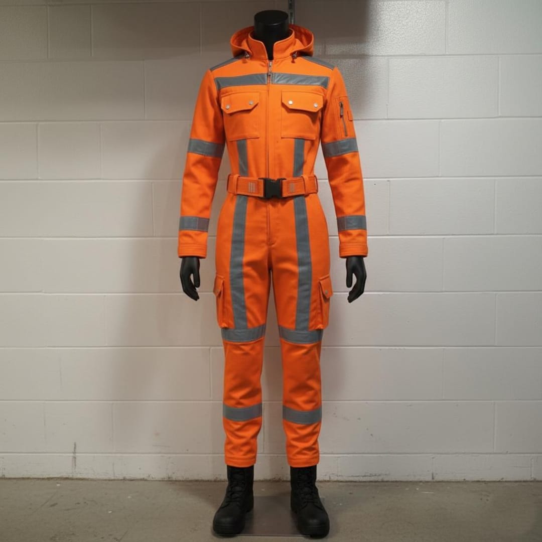 Orange Reflective Jumpsuit, Festival Rave Coverall, High Visibility ...