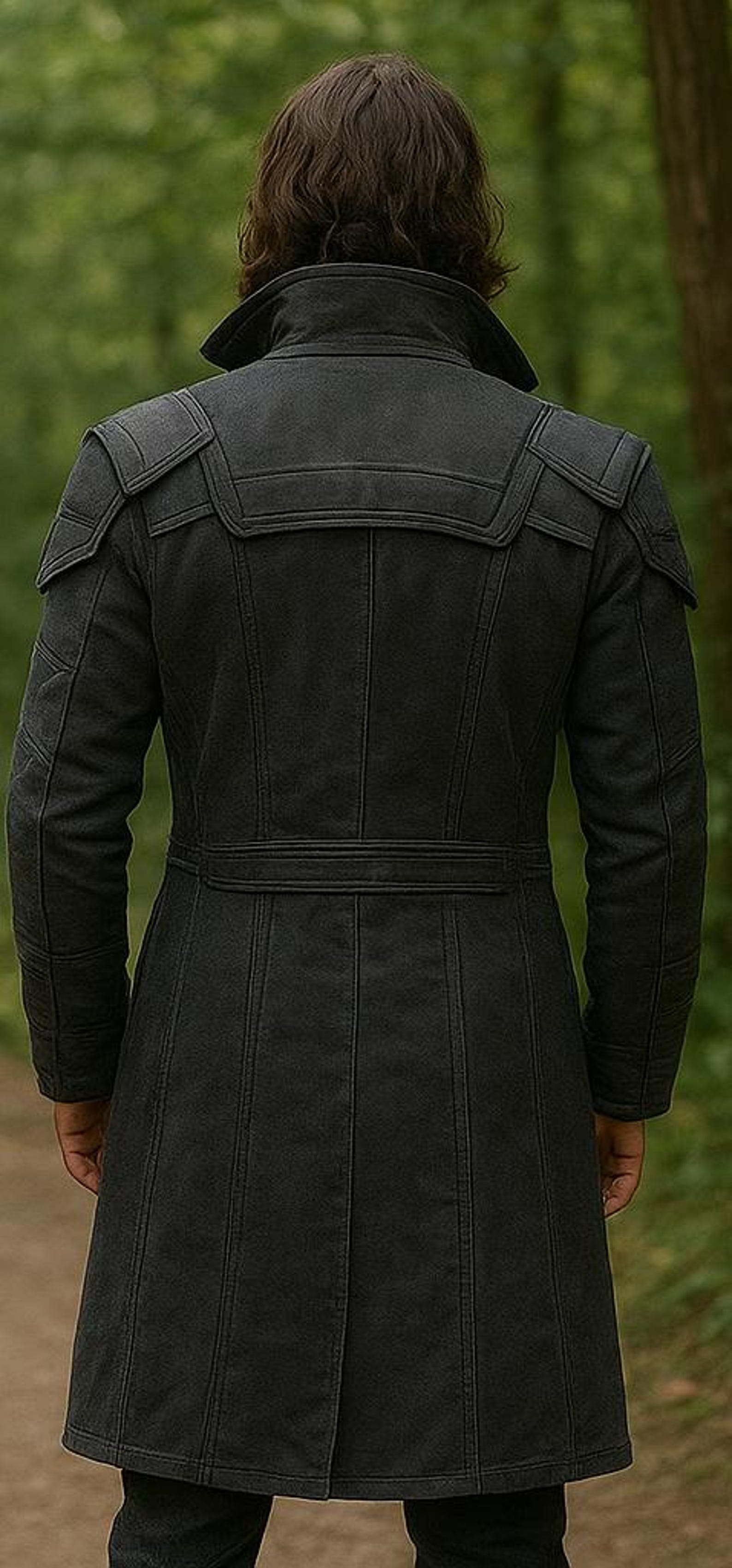Men's Canvas Warrior Coat, Steampunk Medieval Trench, Cosplay Outerwear ...