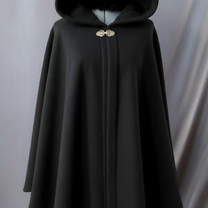 Classic Wool Hooded Cloak With Filigree Clasp - Etsy