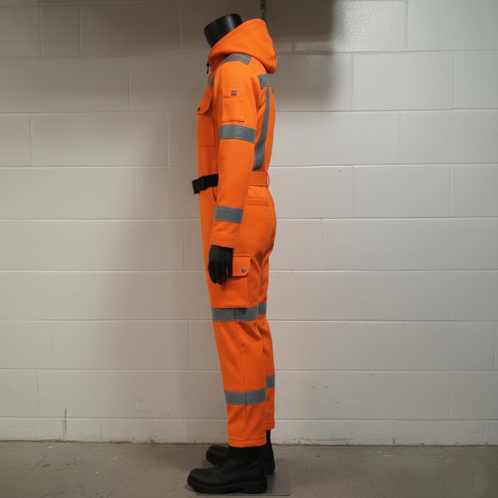 Orange Reflective Jumpsuit, Festival Rave Coverall, High Visibility ...
