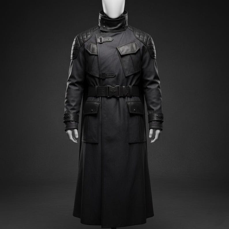 Men's Tactical Trench Coat: Futuristic Military Steampunk Overcoat - Etsy