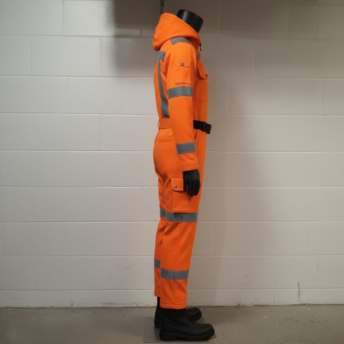 Orange Reflective Jumpsuit, Festival Rave Coverall, High Visibility ...