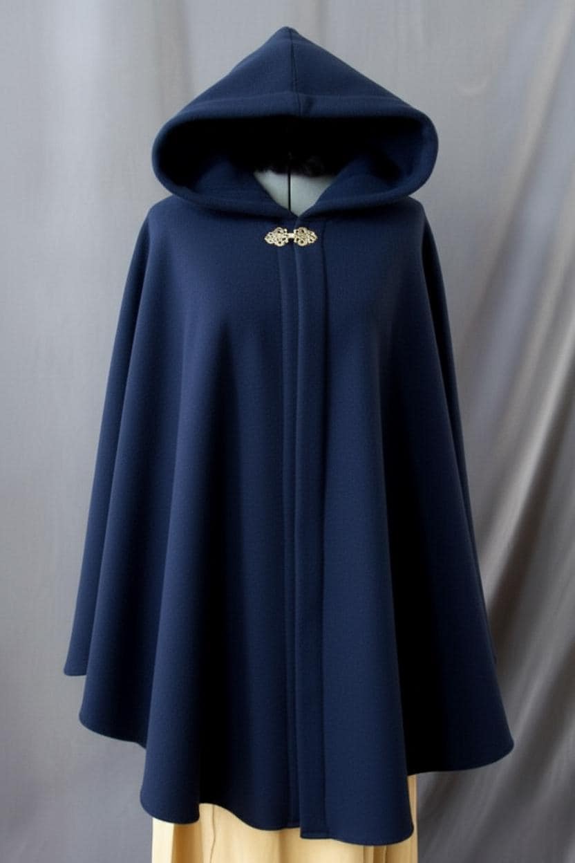 Classic Wool Hooded Cloak With Filigree Clasp - Etsy