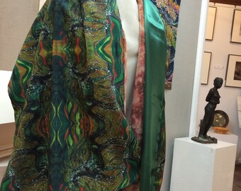 4 Fabric panels from Fantasy themes batik fabric 4 | Etsy