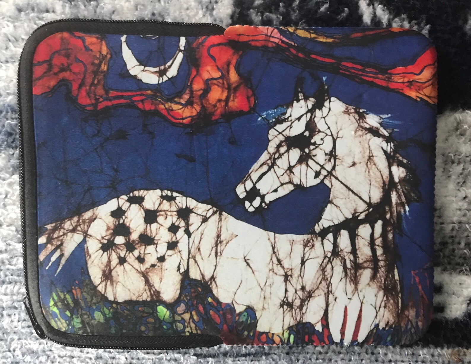 Horses Tablet Sleeves Batik Horses Tablet Sleeves From My | Etsy