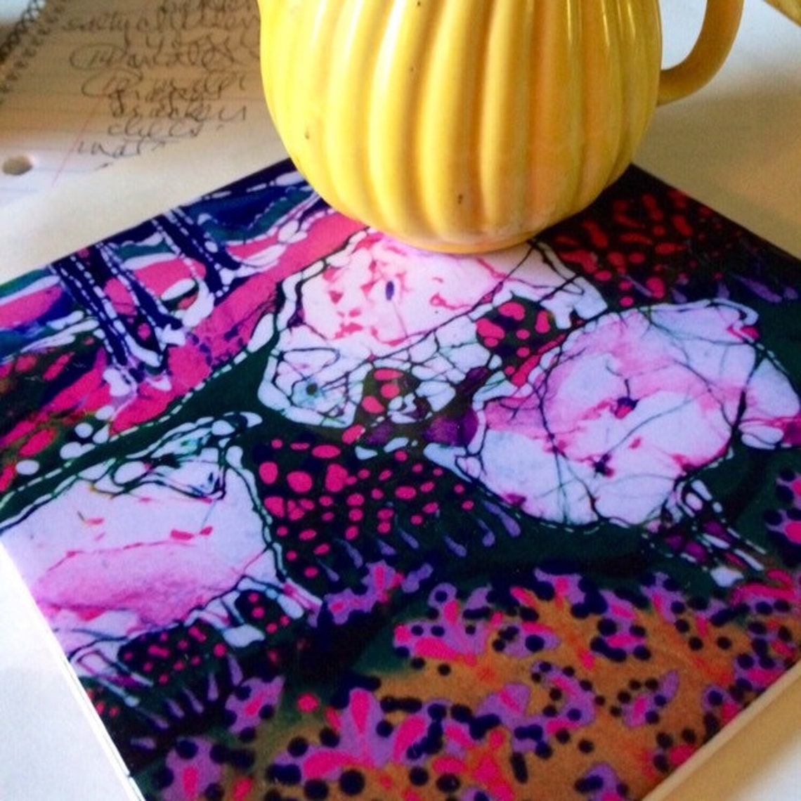 Sheep Trivet Sheep pasture batik Ceramic tile | Etsy