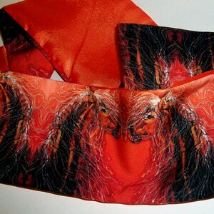 Horse Silky Faille Scarf - Autumn Sundance - Women's Fashion - From ...