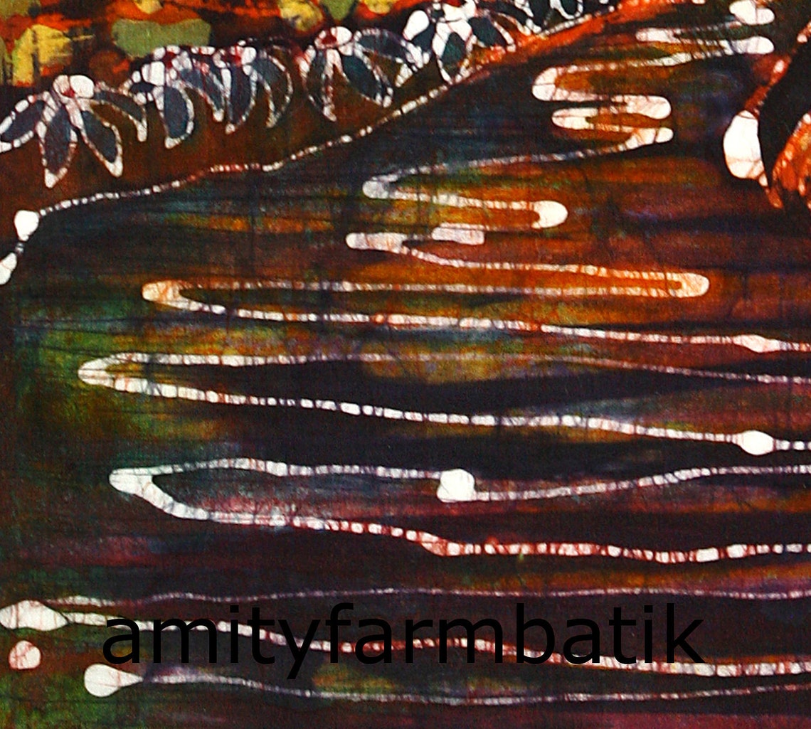 Adirondack Autumn Sunset Print From Original Batik - Etsy