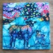 Ewe and Lamb Trivet - Sheep and Lamb With Christmas Tree - Tile With ...