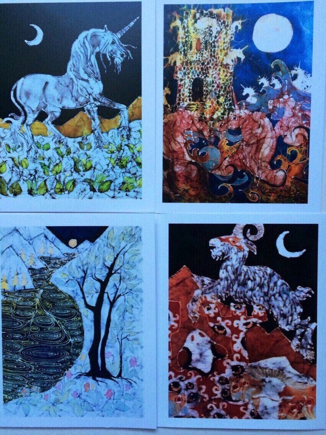 Fantasy Landscape Batik Cards Set Enchanted Landscapes Series Set of ...