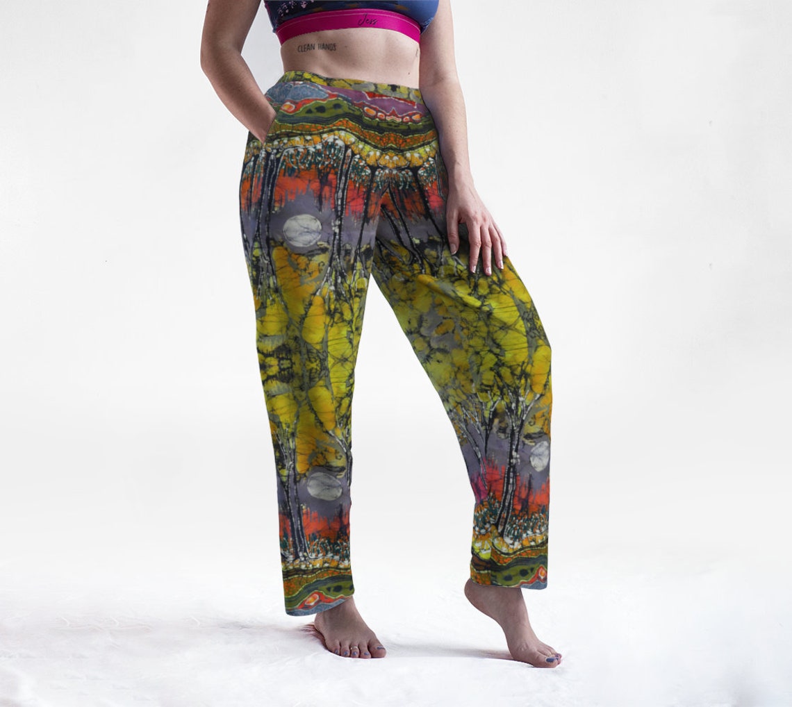 Fantasy Lounge Pants - Batik Design - Art Clothing - Etsy