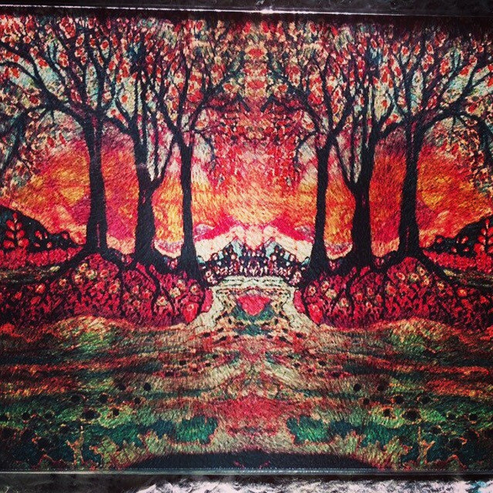 Cutting Board River Sunrise Detail From Original Batik by - Etsy