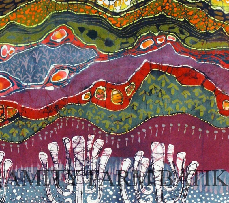 Moonlight Over Spring - Art - Batik Landscape - Large Print From ...